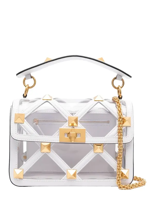 Valentino Garavani Roman Stud Shoulder Bag - White