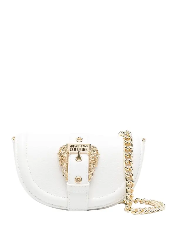 Versace Baroque Buckle-detail Shoulder Bag - White