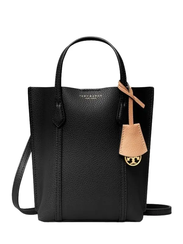 Tory Burch Perry Grained-leather Tote - Black