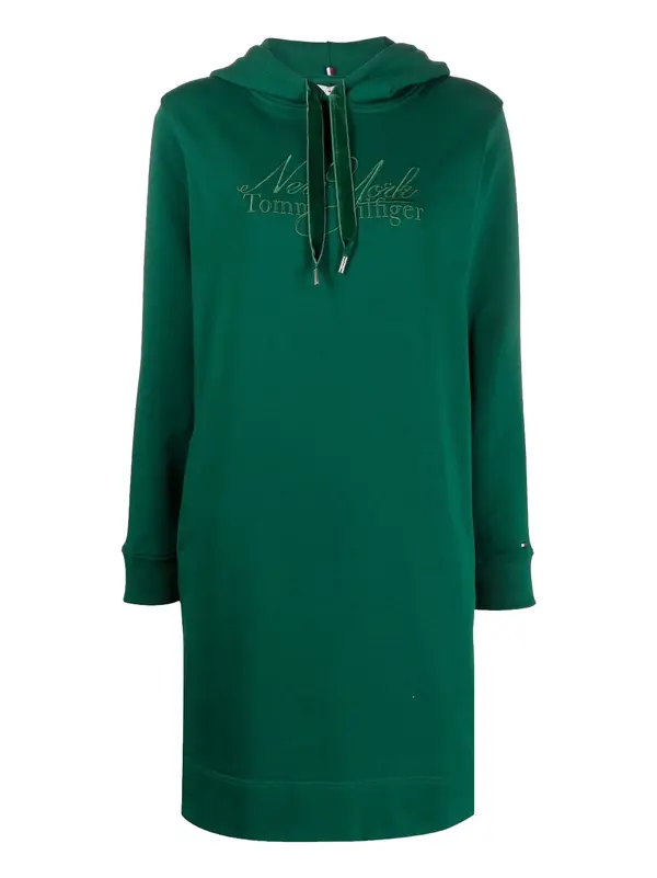 Tommy Hilfiger Cotton Hoodie Dress - Green