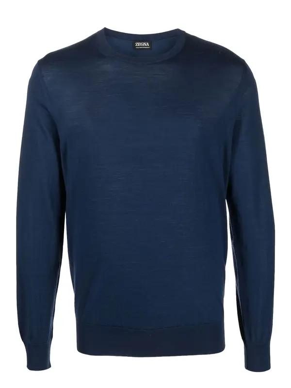 Zegna Fine-knit Wool Jumper - Blue