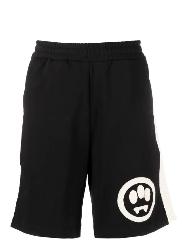 BARROW Logo Appliqué Track Shorts - Black