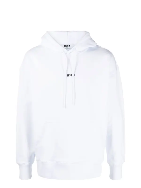 MSGM Logo-print Hoodie - White