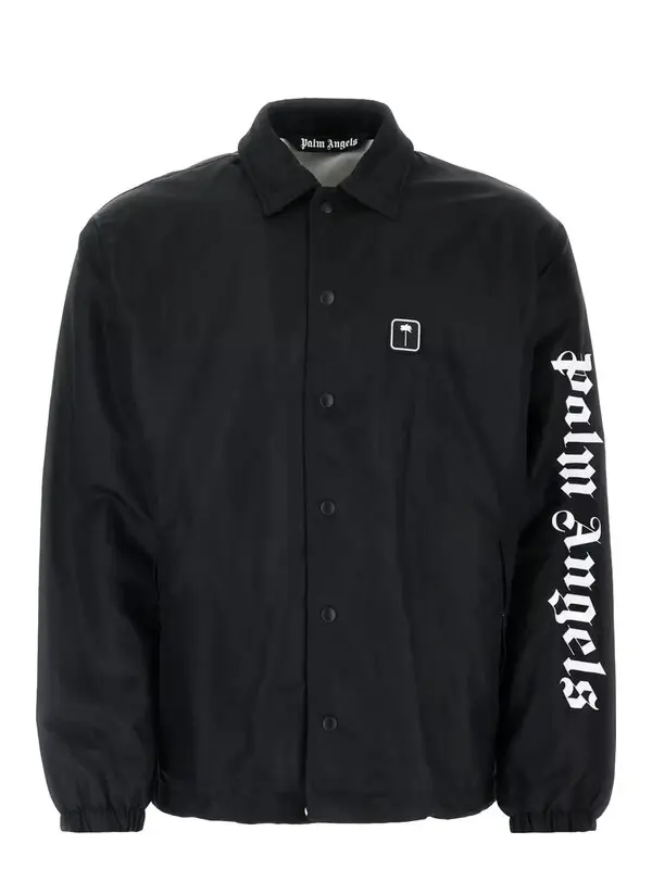 Palm Angels Logo-patch Bomber Jacket - Black