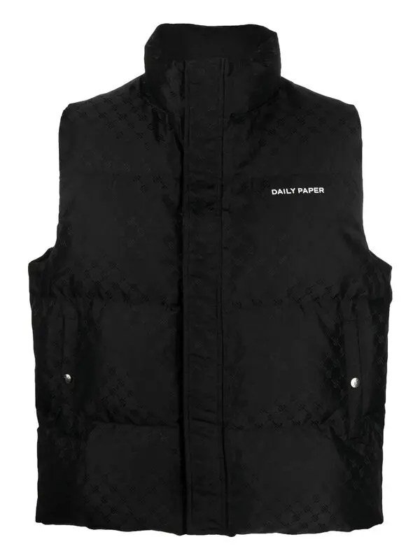 DAILY PAPER Monogram Pondo Padded Gilet - Black