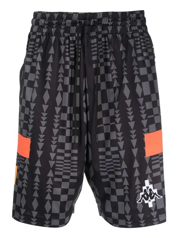 COUNTY OF MILAN Marcelo Burlon Xkappa Logo-patch Shorts - Black