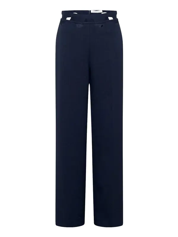 DION LEE Hinge-seam Straight Trousers - Black