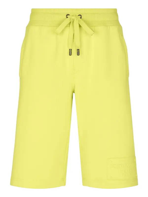 Dolce & Gabbana Logo-embroidered Sweatshorts - Yellow