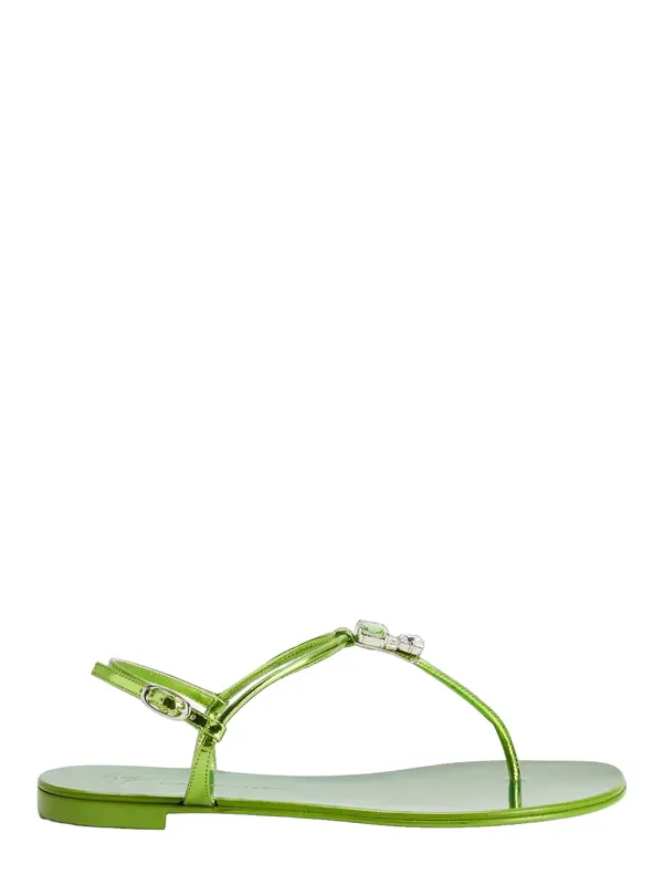 GIUSEPPE ZANOTTI Alphonsine Thong Sandals - Green