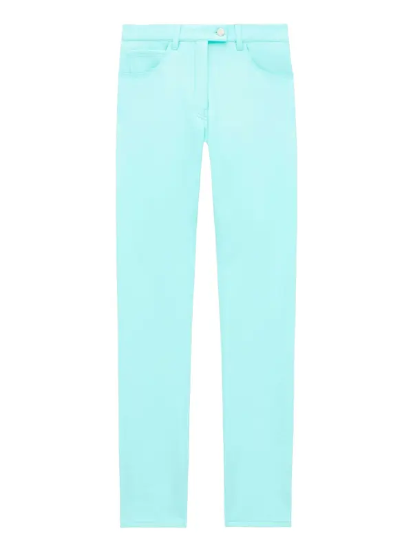 COURREGES Straight-leg Vinyl Trousers - Blue