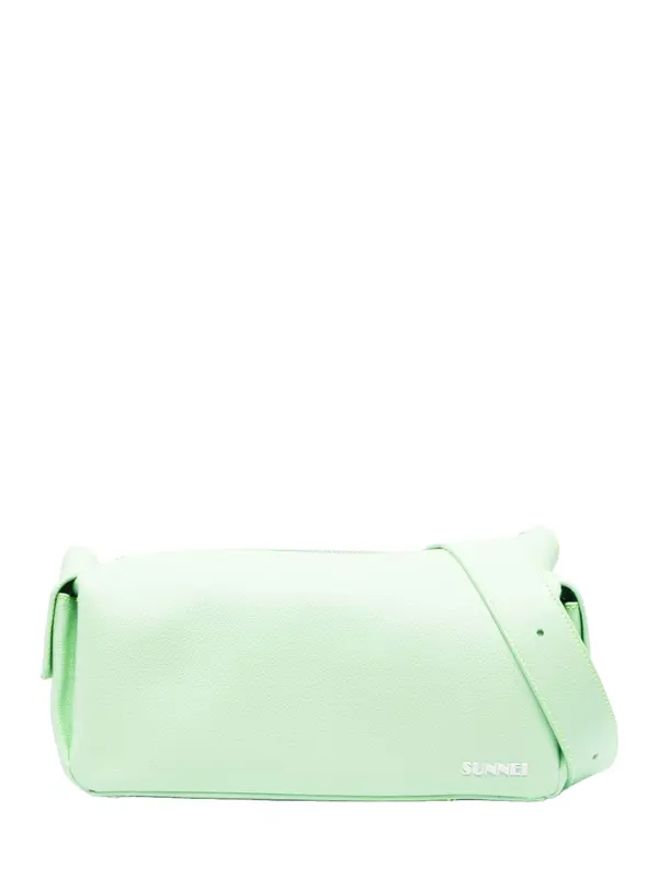 Sunnei Labauletto Leather Shoulder Bag - Green