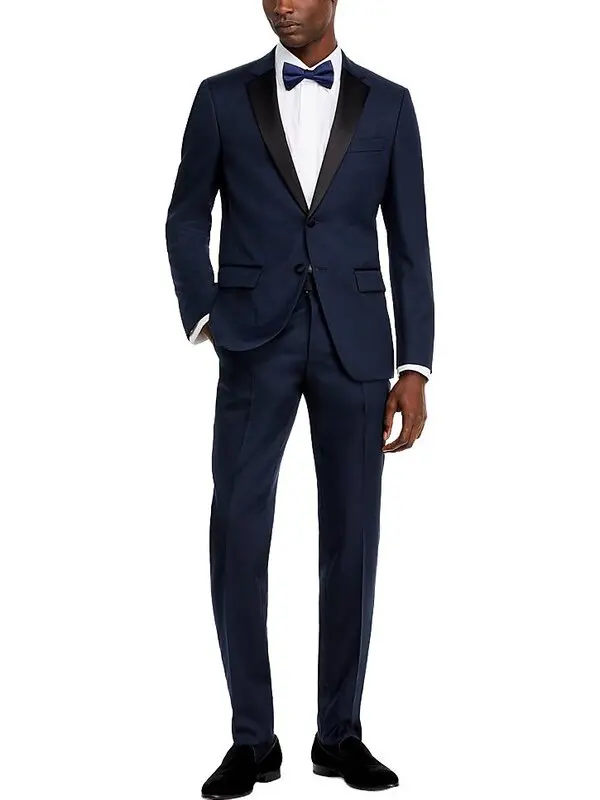 BOSS H-huge Navy Slim Fit Tuxedo - Open Blue