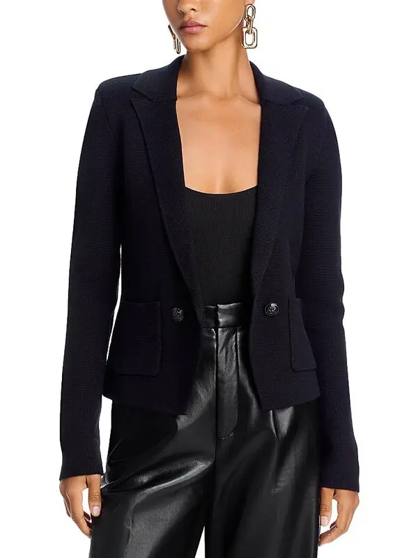 L'Agence Sofia Knit Blazer - Black