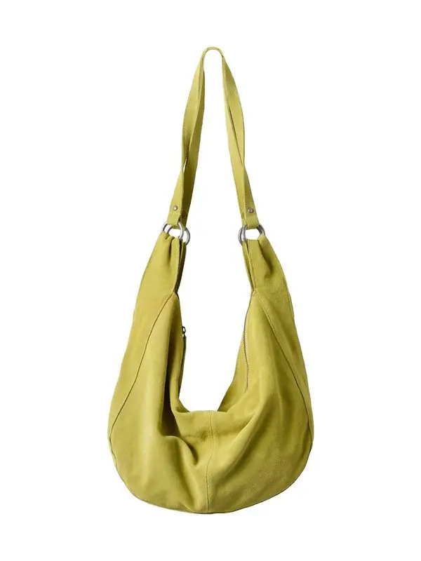 Free People We The Free Roma Suede Tote Bag - Apple Green