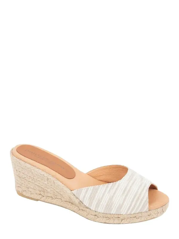 PATRICIA GREEN Verona Espadrille Wedge Sandal - Metallic Pearl