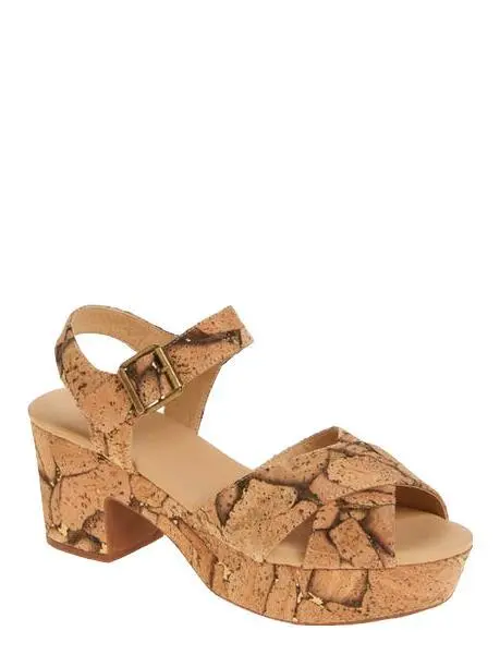 CHOCOLAT BLU Platform Sandal - Gold Cork
