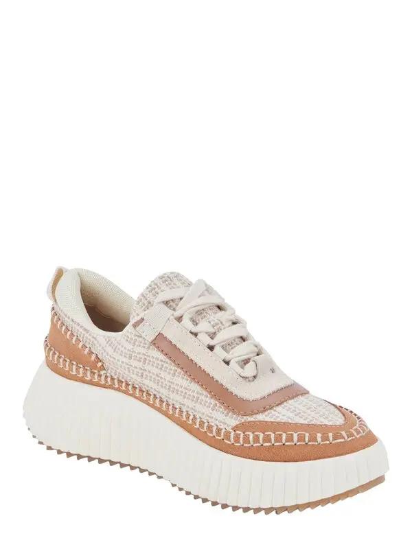 Dolce Vita Dolen Platform Sneakers - Brown Multi Woven