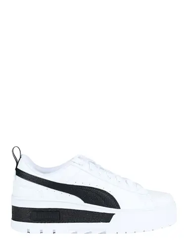 PUMA Mayze Wedge Leather Sneakers - White