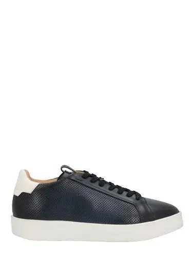 Santoni Midnight Soft Leather Lace-up Sneakers - Blue
