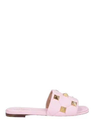 Valentino Garavani Sandals In Leather - Pink