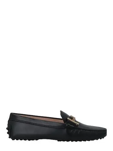 TOD'S Loafers In Soft Leather With Metal Applications - Black