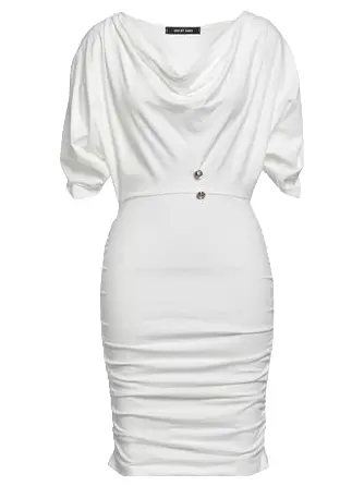 ODI ET AMO Mini Cotton Bodycon Dress - White