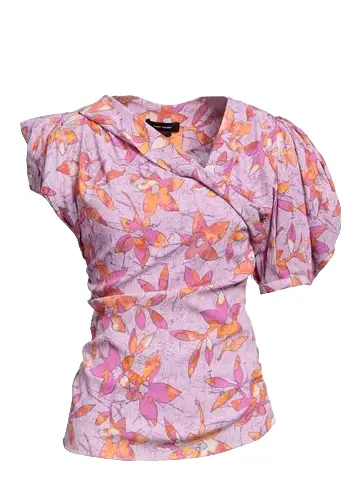 Isabel Marant Crepe Floral Top - Pink