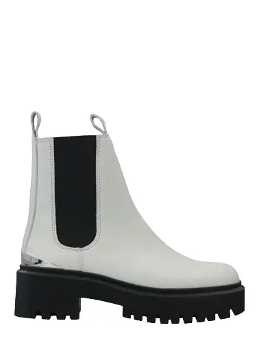 Maje Ankle Boots In Leather - White