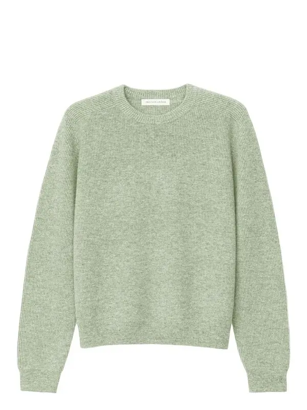 Iris Von Arnim Cashmere Ribbed Crewneck Sweater - Pistacchio