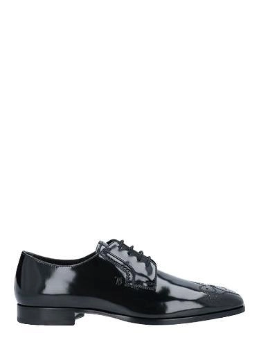 TOD'S Lace-up Glossed-leather Derby Shoes - Black