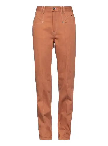 Isabel Marant Cotton Gabardine Straight-leg Pants - Brown