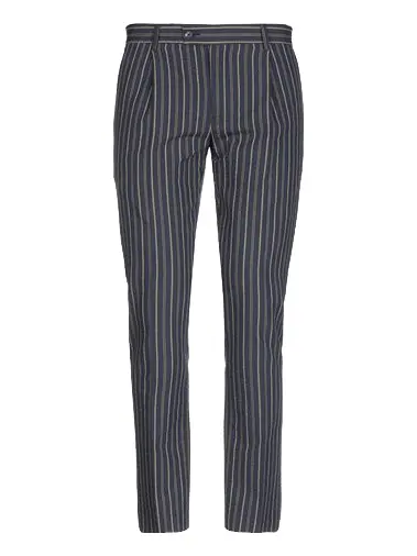 DANIELE ALESSANDRINI Striped Seersucker Trousers - Blue
