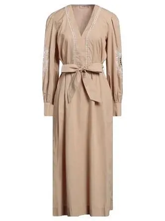 TWINSET Midi Dress In Cotton - Beige