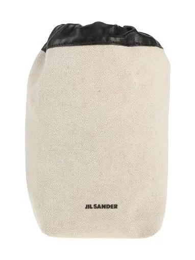 JIL SANDER Leather And Textile Bucket Bag - White