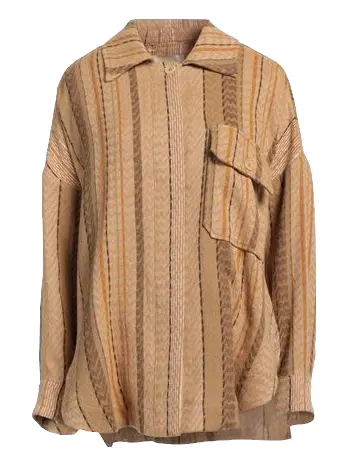 Momoni Striped Overshirt - Yellow