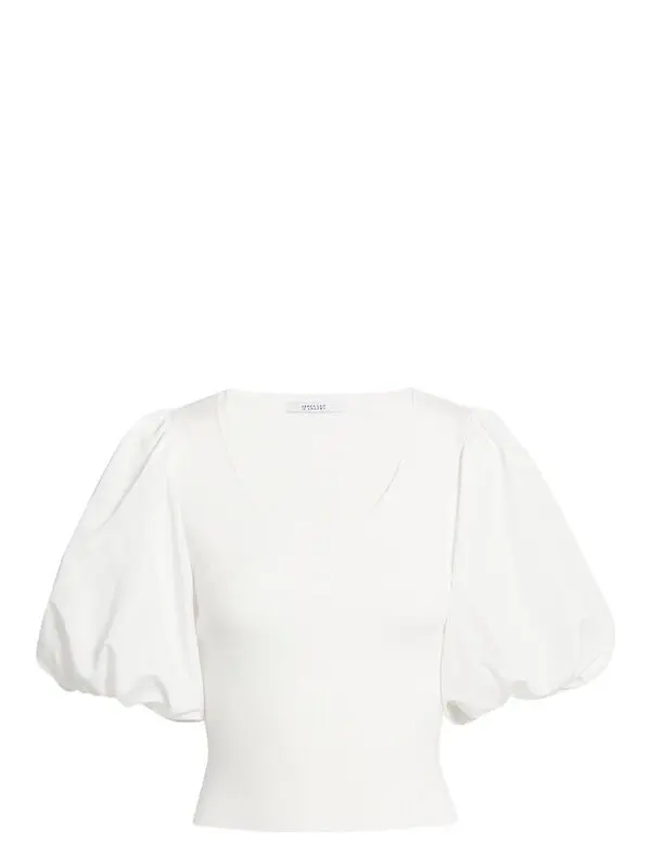 Derek Lam 10 Crosby Mara Paneled Top - Off-white