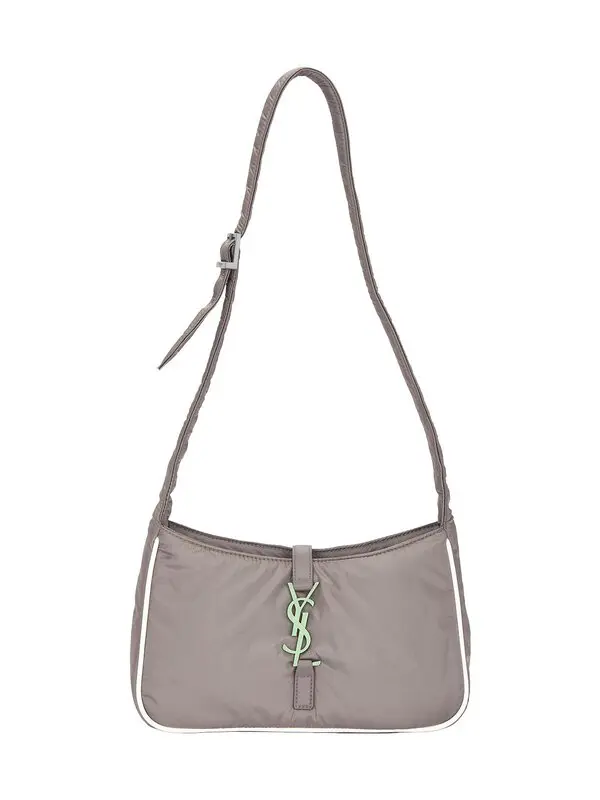 Saint Laurent 5 A 7 Shoulder Bag In Grey - Grey & Green