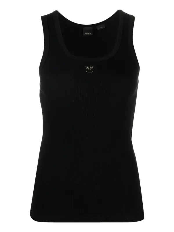 Pinko Embroidered Logo Tank Top - Black