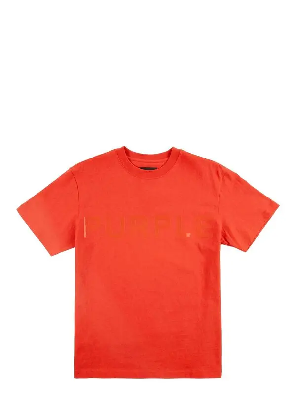 PURPLE BRAND Graphic-logo Cotton T-shirt - Orange