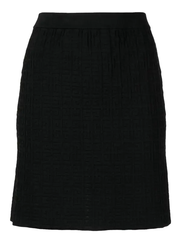 Givenchy 4g Monogram-jacquard Mini Skirt - Black