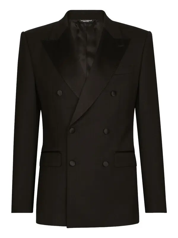 Dolce & Gabbana Sicilia-fit Double-breasted Three-piece Suit - Black