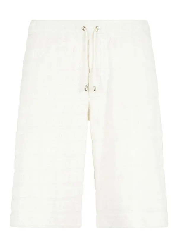 GIUSEPPE ZANOTTI Terry-cloth Bermuda Shorts - White