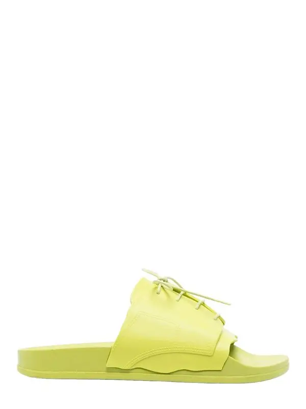 MAISON MARGIELA Lace-up Pool Slides - Green