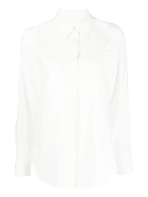 Chloé Broderie-anglaise Shirt - Neutrals