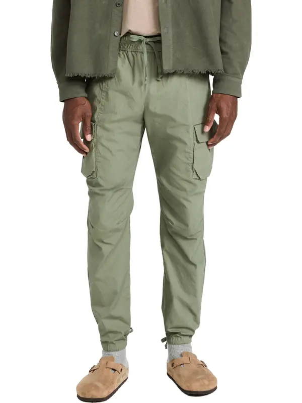 John Elliott Sateen Cargo Pants - Olive
