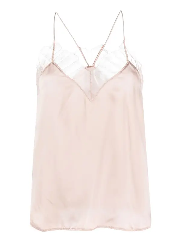 IRO PARIS Lace-detailing Top - Pink