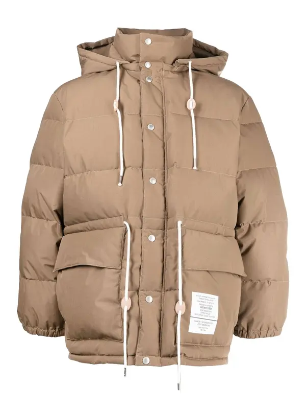 NEIGHBORHOOD Logo-patch Padded Jacket - Brown