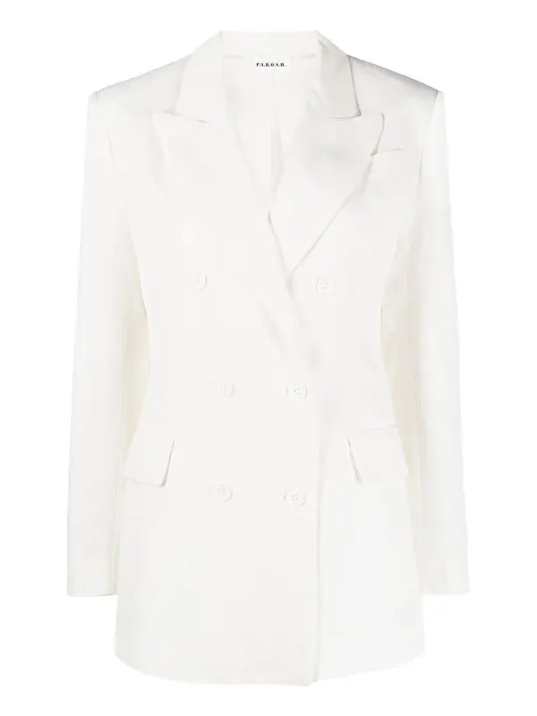 P.a.r.o.s.h Double-breasted Blazer - White