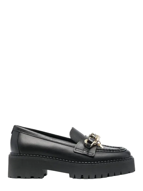 Tommy Hilfiger 50mm Chain-link Detail Loafers - Black