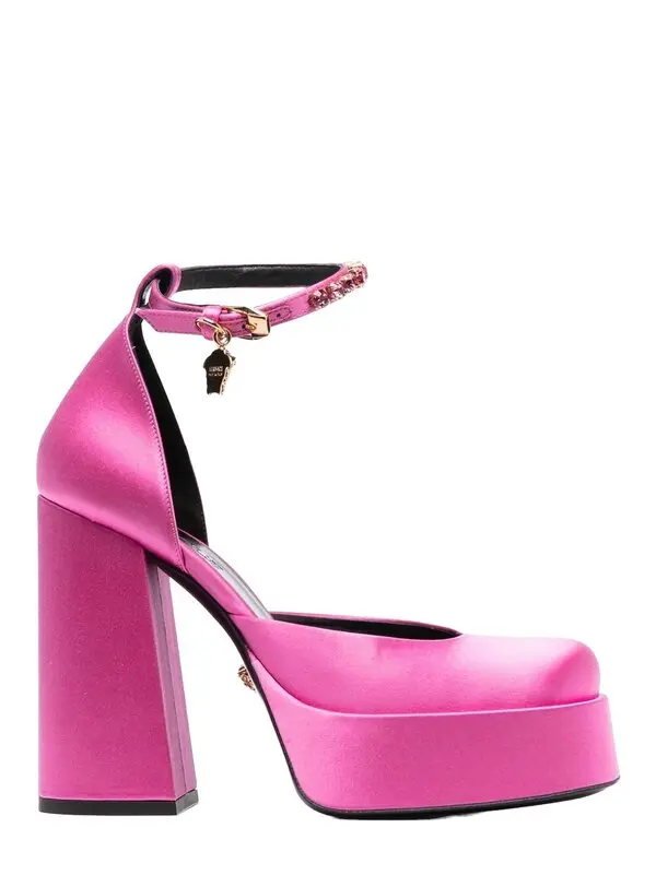 Versace Medusa Aevitas Crystal-embellished Pumps - Pink